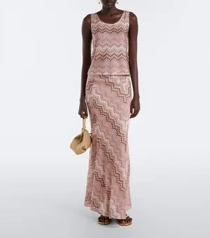 Missoni Zigzag Knitted Maxi Skirt