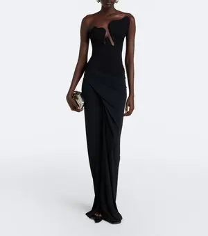 Christopher Esber Salacia Ribbed-knit Jersey Top