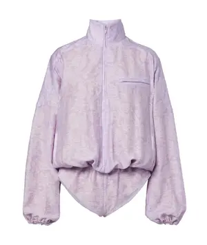 Christopher Esber Light Leak Jacquard Romper - Purple
