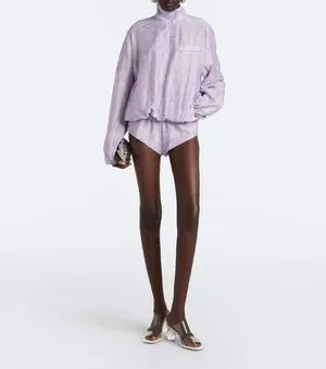 Christopher Esber Light Leak Jacquard Romper - Purple