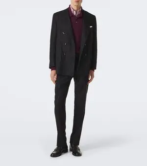 Kiton Pinstriped Wool And Cashmere Suit