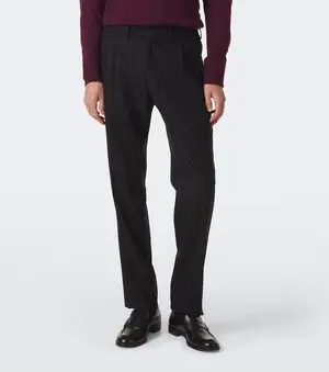 Kiton Pinstriped Wool And Cashmere Suit