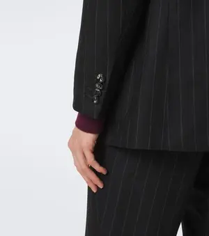 Kiton Pinstriped Wool And Cashmere Suit