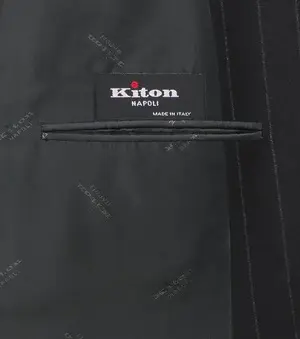 Kiton Pinstriped Wool And Cashmere Suit