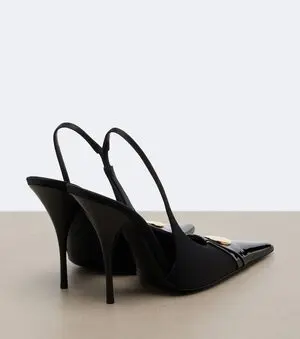 Saint Laurent Louis Satin Slingback Pumps