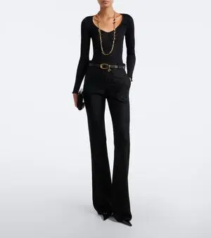 Saint Laurent Louis Satin Slingback Pumps