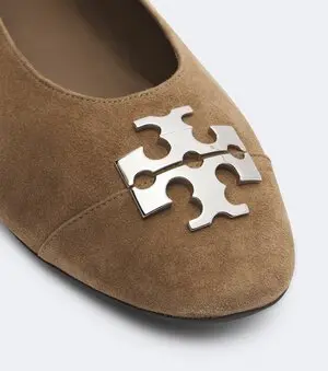 Tory Burch Charlie Suede Ballet Flats - Beige