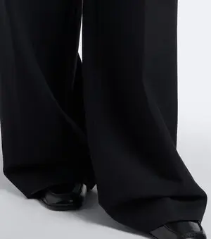 Dries Van Noten Belted Pleated Wool Wide-leg Pants