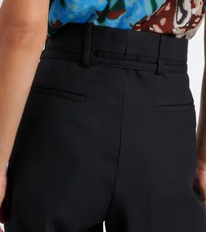 Dries Van Noten Belted Pleated Wool Wide-leg Pants