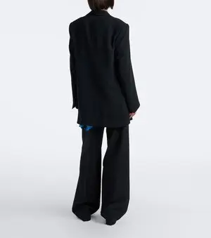 Dries Van Noten Belted Pleated Wool Wide-leg Pants