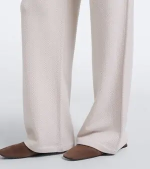 Eleventy Chevron Cashmere Flared Pants