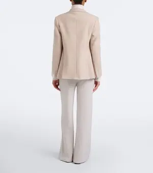 Eleventy Chevron Cashmere Flared Pants