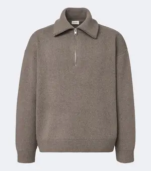 FRAME Wool Polo Sweater - Grey