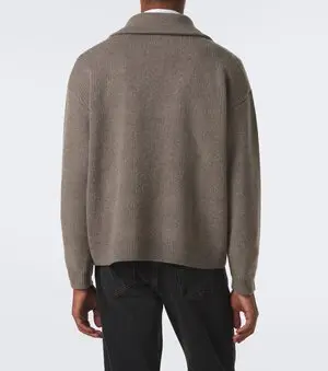 FRAME Wool Polo Sweater - Grey