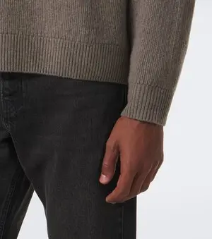 FRAME Wool Polo Sweater - Grey