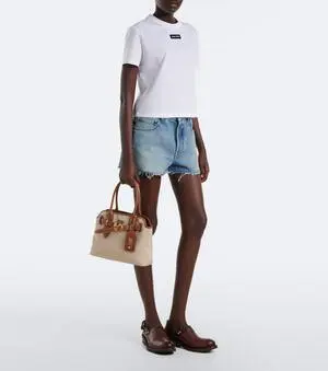 Miu Miu Logo Cotton Piqu� Polo Shirt
