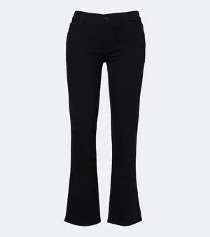FRAME Cigarette Cropped Straight Jeans - Black