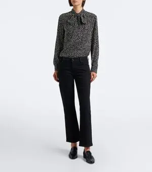 FRAME Cigarette Cropped Straight Jeans