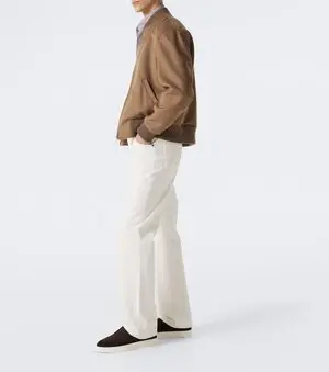 Santoni Suede Slip-on Sneakers - Brown
