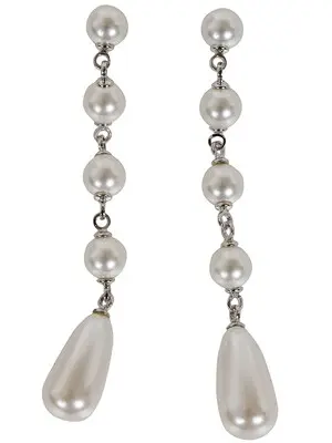SELF-PORTRAIT Earrings Pearl Droplet - White