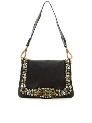 CAMPOMAGGI Embellished Leather Shoulder Bag
