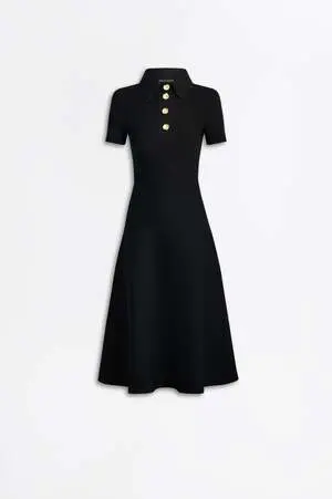 SCANLAN THEODORE US Crepe Knit Poppy Shirt Dress - Black