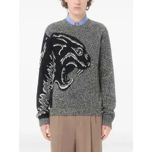 Valentino Garavani Panther Jacquard Crew Neck Sweater