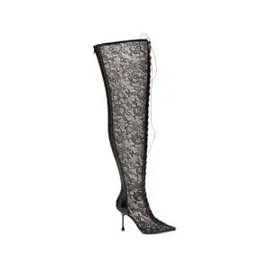 JIMMY CHOO Over-the-knee Stiletto Heel Boots - Black