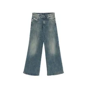 DIESEL® Denim Wide-leg Jeans - Blue