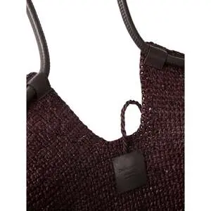 Zimmermann Raffia Tote Bag With Ruffle Trim