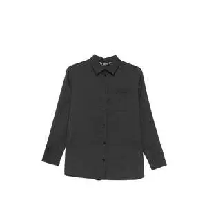 Max Mara Virgin Wool Button-up Shirt - Gray