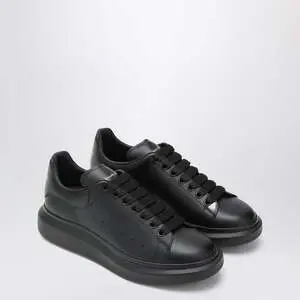 Alexander McQueen Oversized Leather Sneakers - Black