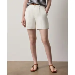 Ralph Lauren Tracy Pleated Linen Shorts