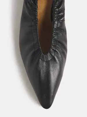 REFORMATION Calista Scrunch Heel Leather