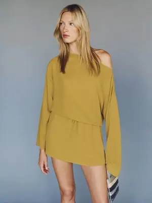 REFORMATION Evania Mini Dress - Green