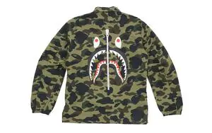 A BATHING APE 1st Camo Back Shark Coach Jacket