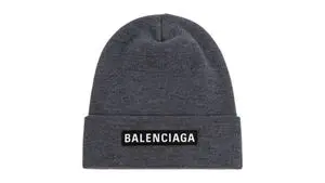 Balenciaga Patch Beanie - Grey