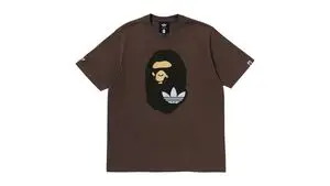 A BATHING APE X Adidas Ape Head Tee Shirt - Brown