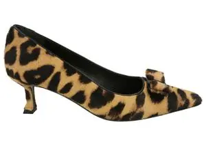 FERRAGAMO Siwar Leopard Print Kitten Heels