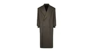 Givenchy Double Breasted Herringbone Coat - Khaki