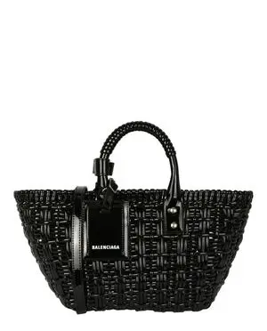 Balenciaga Bistro Xs Basket Top Handle Bag Black Multicolor