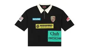 GODSPEED Grc Quarter Zip Short Sleeve Polo - Black