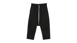 Rick Owens Drawstring Cropped Pants - Black