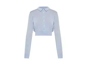 Alexander Wang Logo Emboss Collared Cardigan