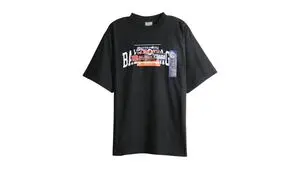 Balenciaga Medium Fit Tee Shirt - Black