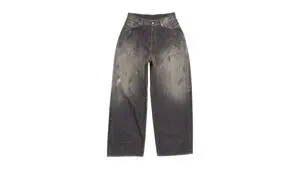 Acne Studios Wide Leg High Waisted Jeans - Black
