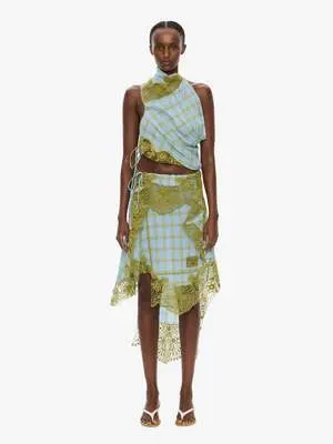 Christopher Esber Embroidered Handkerchief Envelope Midi Skirt
