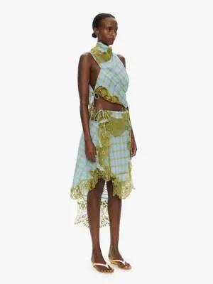 Christopher Esber Embroidered Handkerchief Envelope Midi Skirt