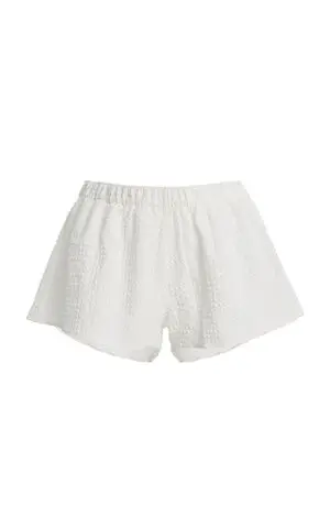 Hunza G Seersucker Shorts - White