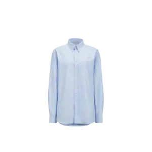 Moncler Long Sleeve Oxford Cotton Shirt - Blue